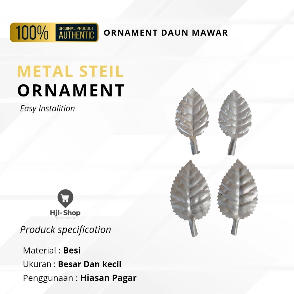 Jual Aksesoris Pagar Besi Plat Model Daun Mawar Kanan Kirii | Ornament ...