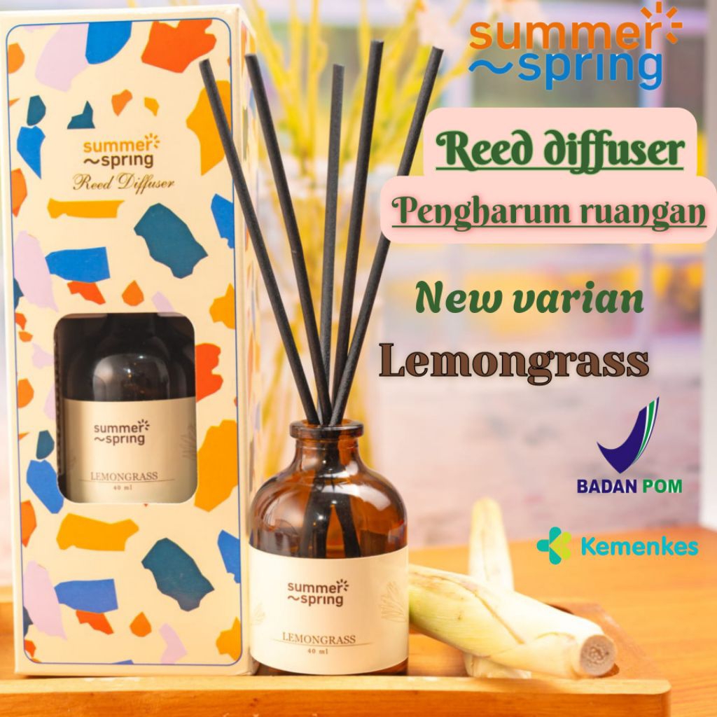 Jual Pengharum Ruangan reed diffuser summerspring lemongrass 40ml ...