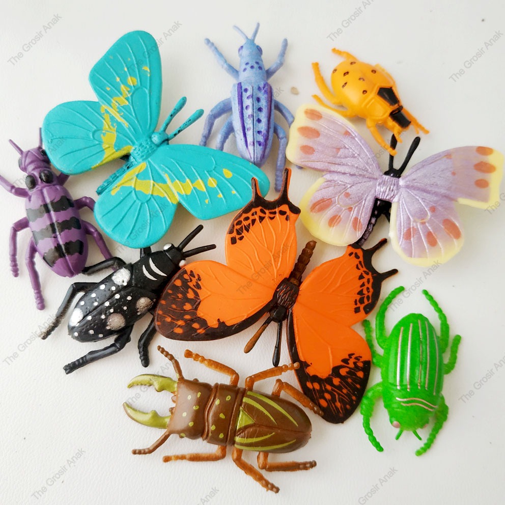 Jual TGA Animal World Insects ISI 9 Mainan Serangga Kupu Kumbang ...