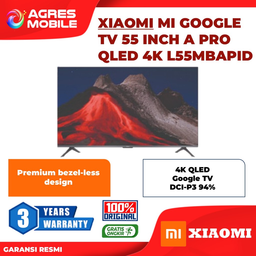 Jual XIAOMI MI GOOGLE TV 55 INCH A PRO QLED 4K 2026 - GARANSI RESMI ...