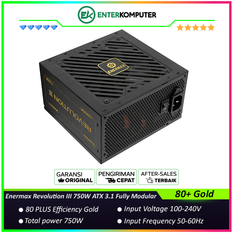 Jual Enermax Revolution III 750W 80+ Gold ATX 3.1 Fully Modular ...