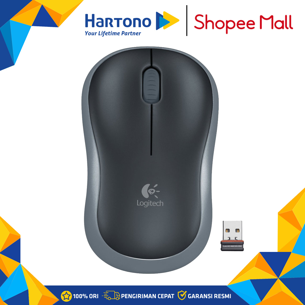 Jual LOGITECH WIRELESS MOUSE M185 GREY 910-002255_P | Shopee Indonesia