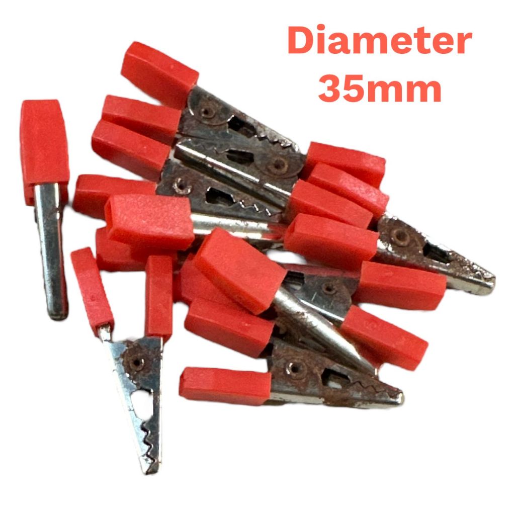Jual SEPASANG Jepit Buaya 35mm Merah Hitam 3.5cm alligator Clip Capit ...
