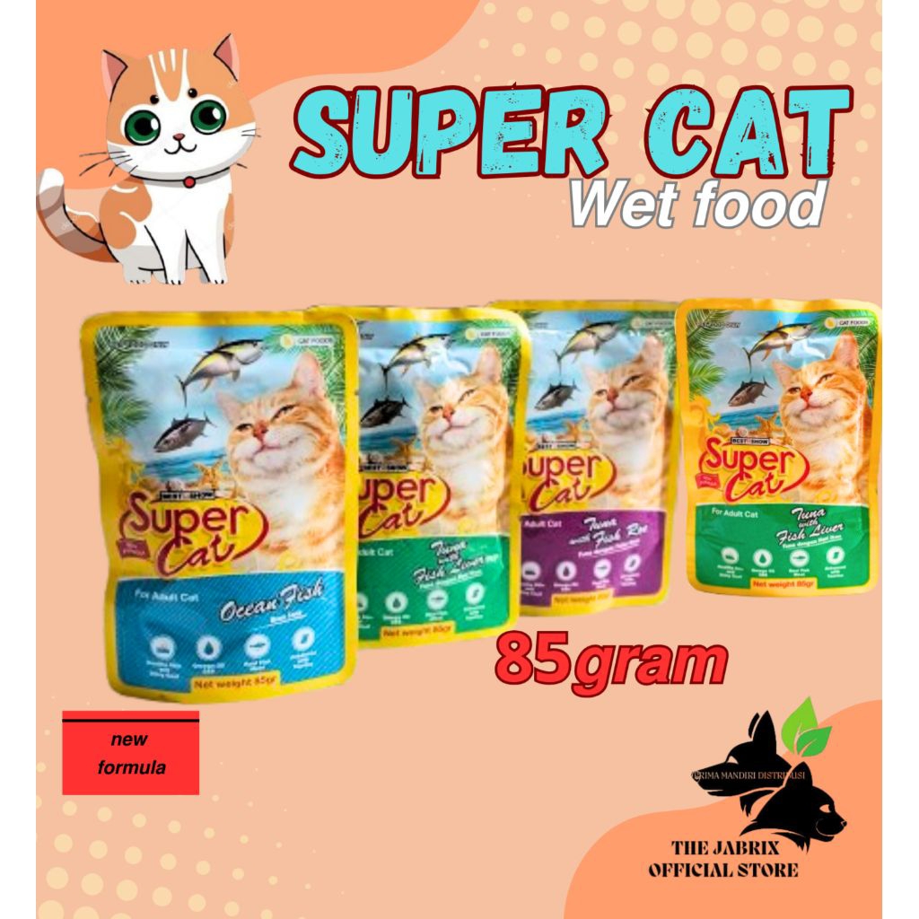 Jual Supet cat wet food 85gram makanan kucing basah | Shopee Indonesia