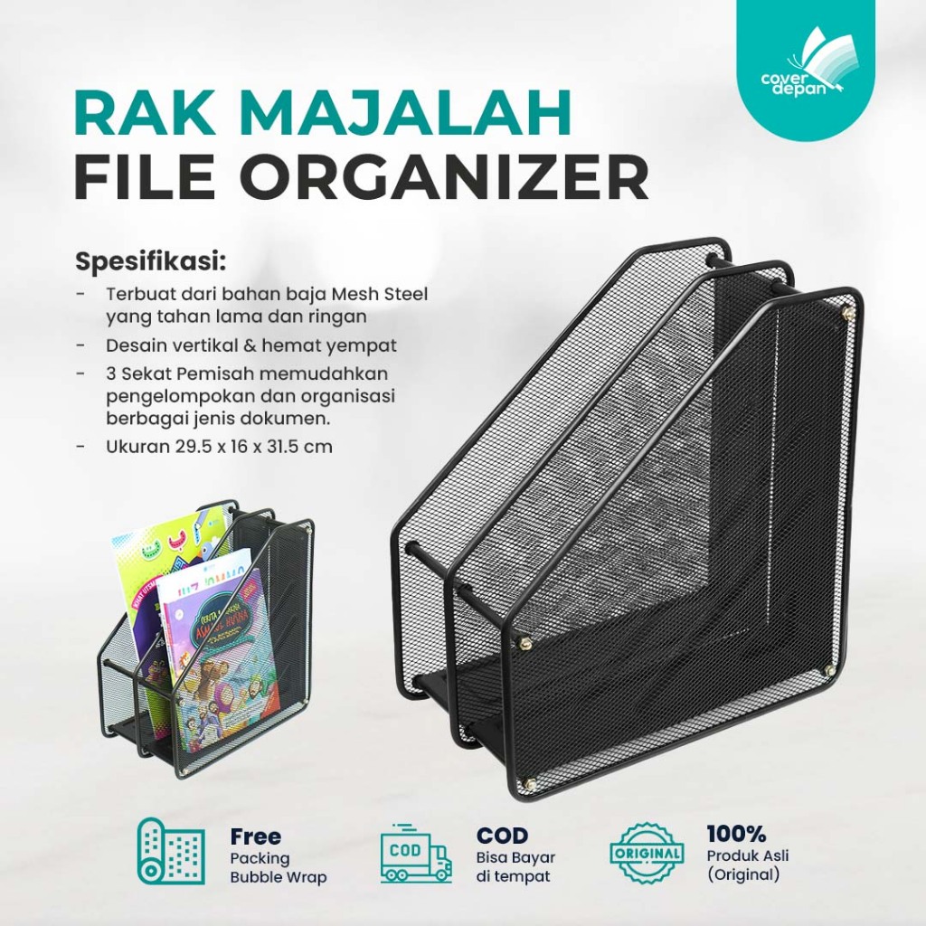 Jual RAK BOX FILE / RAK DOKUMEN LAYER / FILE ORGANIZER KANTOR - DESK ...