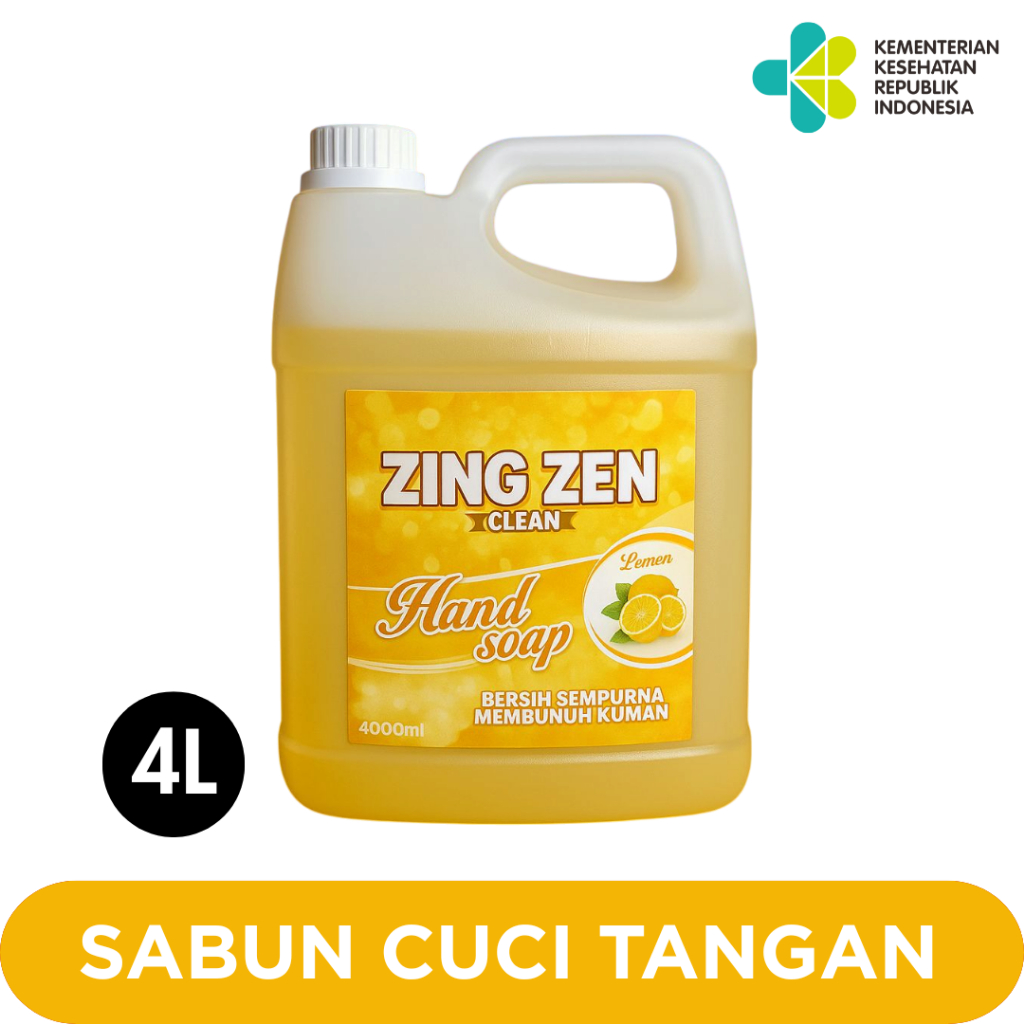 Jual ZING ZEN CLEAN Hand Wash Sabun Cuci Tangan Lemon 4 Liter | Shopee ...