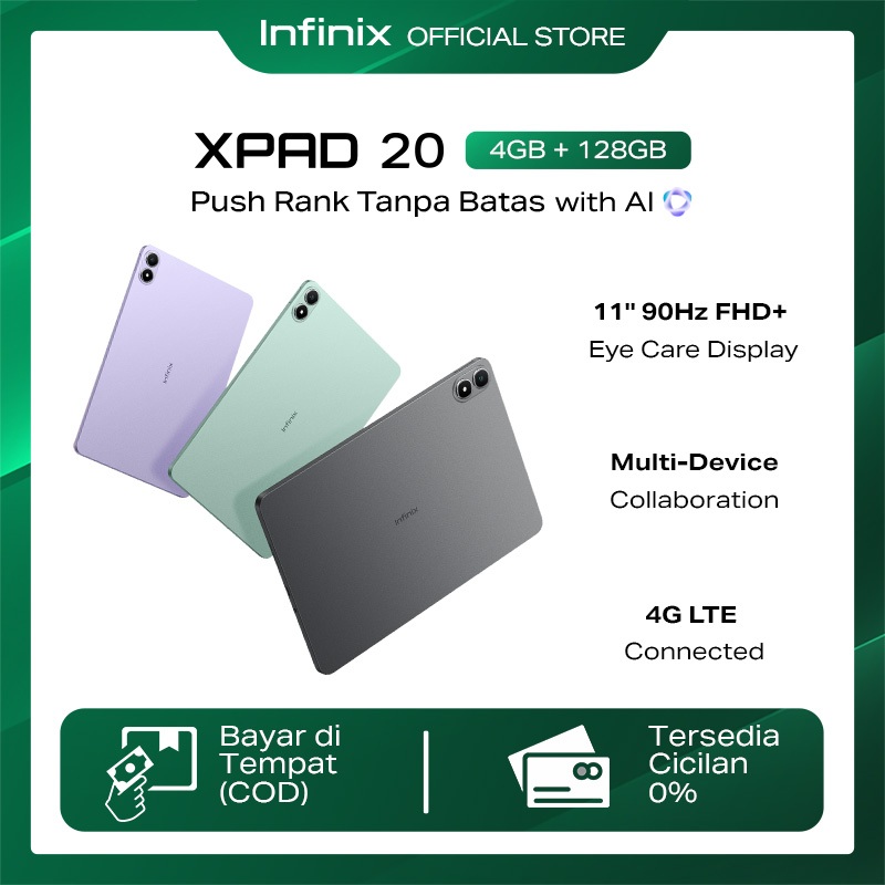 Jual Infinix XPAD 20 4/128GB - Mediatek G88 - 11" 90Hz FHD+ - 7000 mAh ...