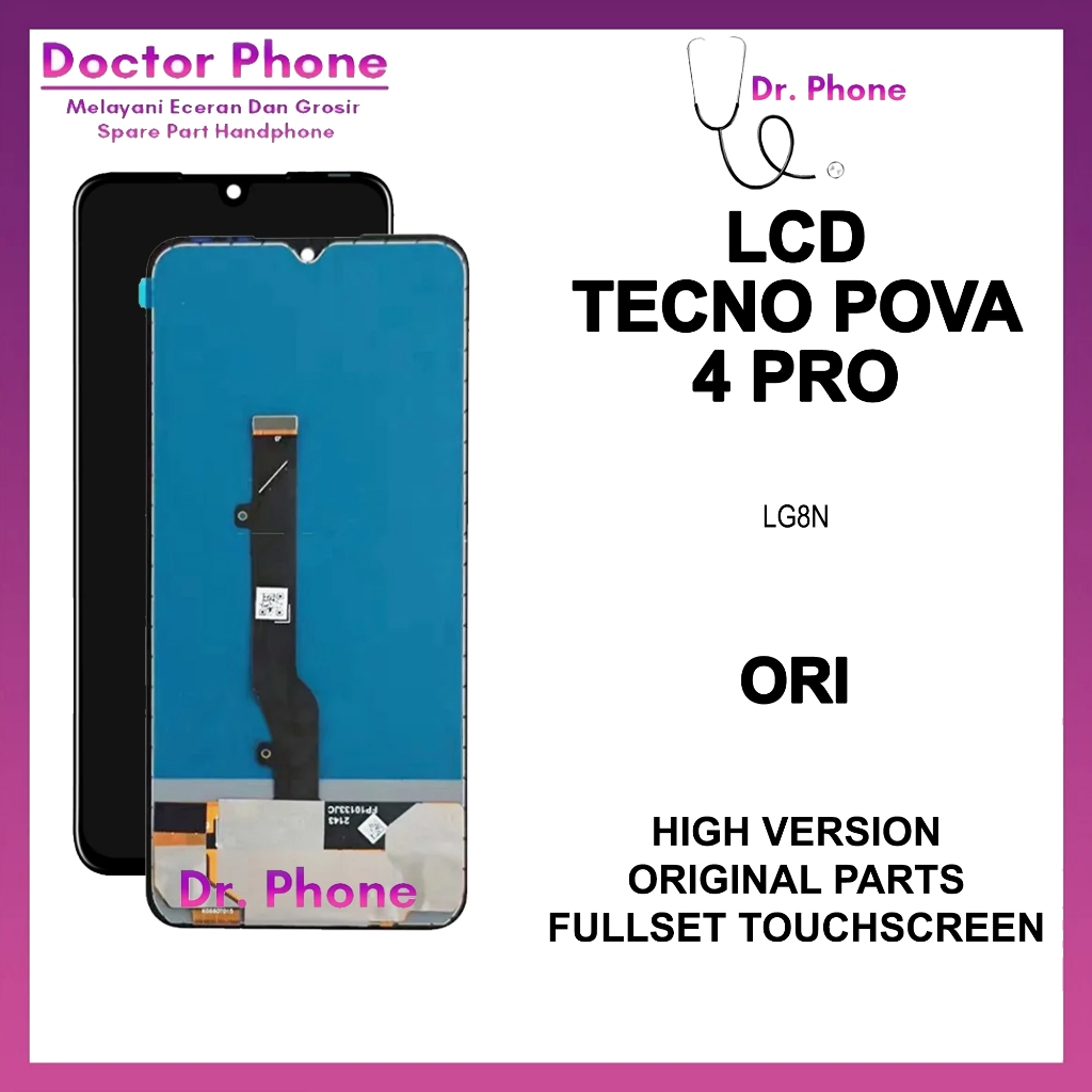 Jual Best Seller !!! LCD Tecno Pova 4 Pro / LG8N Fullset Touchscreen ...