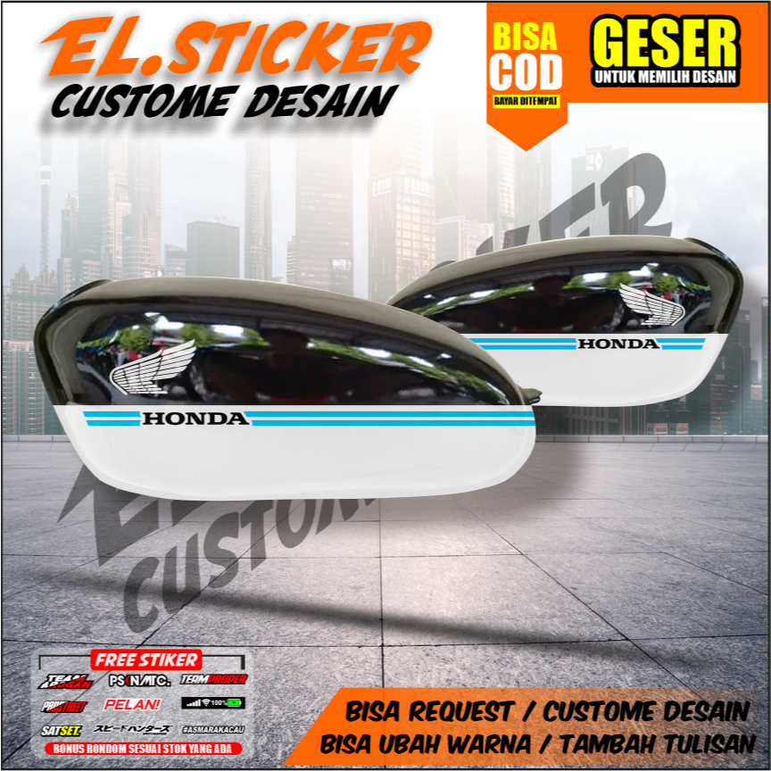 Jual STIKER MOTOR CB CLASSIC FACELIFT - Striping Transparan Minimalis ...