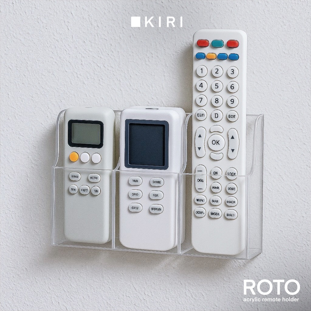 Jual Tempat Penyimpanan Remote AC Akrilik Tempel Dinding Remot TV ...