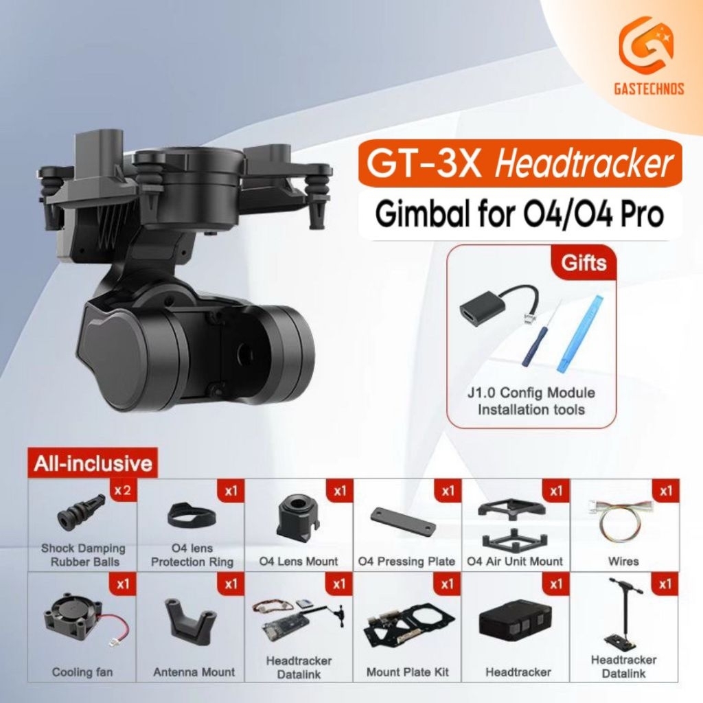 Jual GT-3X 3-Axis FPV Gimbal with HeadTracker for DJI O4 & O4 Pro ...