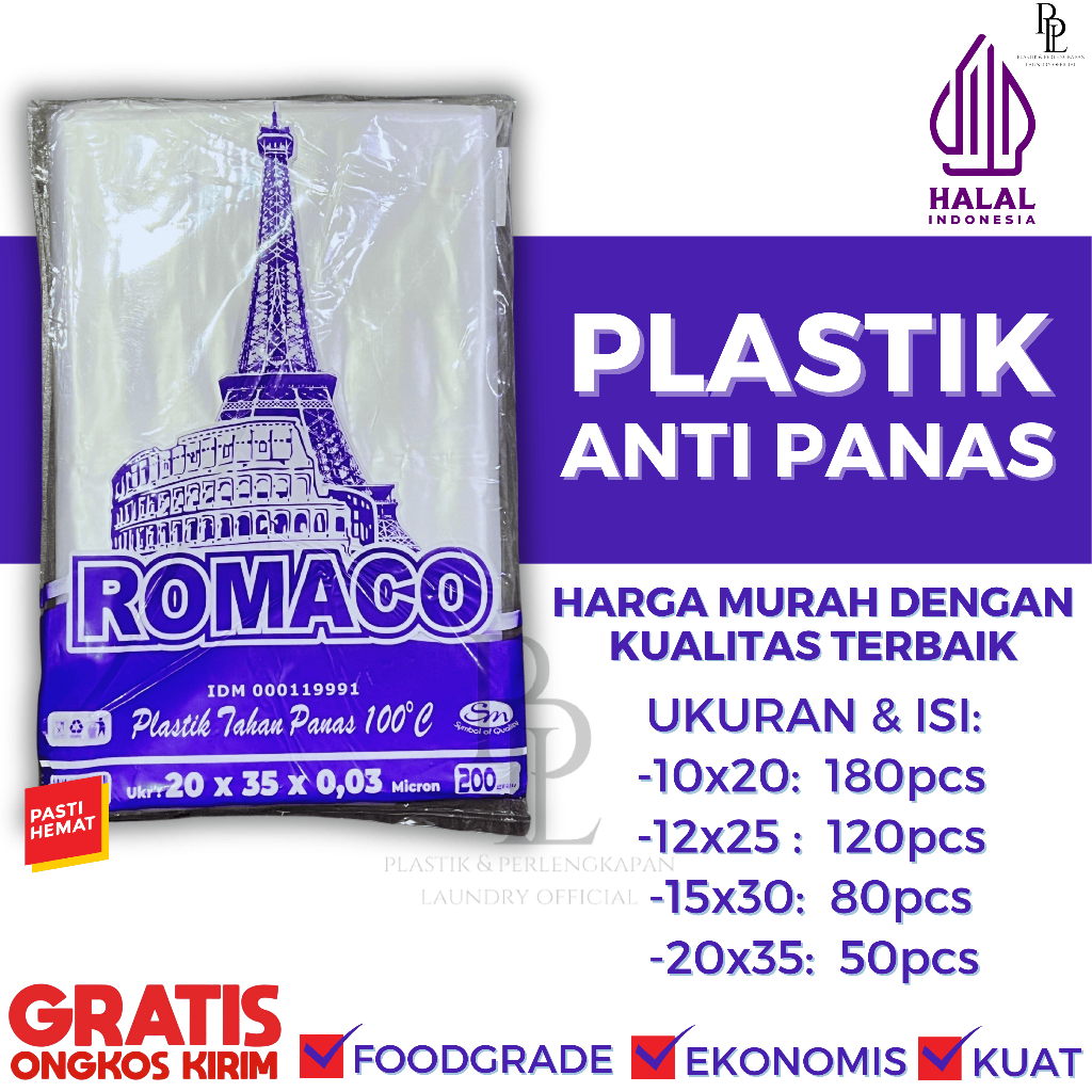 Jual PLASTIK ANTI PANAS ROMACO | PLASTIK TAHAN PANAS TERMURAH | PLASTIK ...