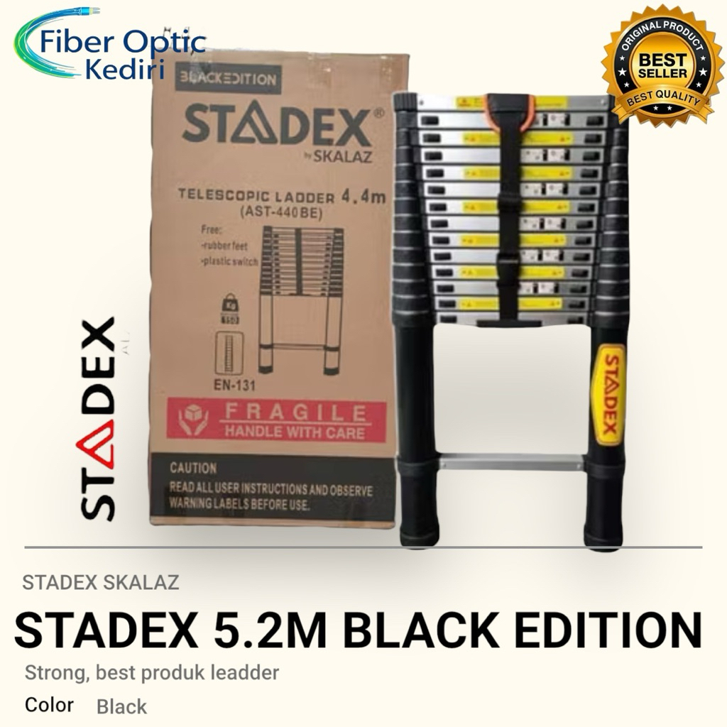 Jual Stadex Skalaz 5.2 meter black edition tangga teleskopik ladder ...