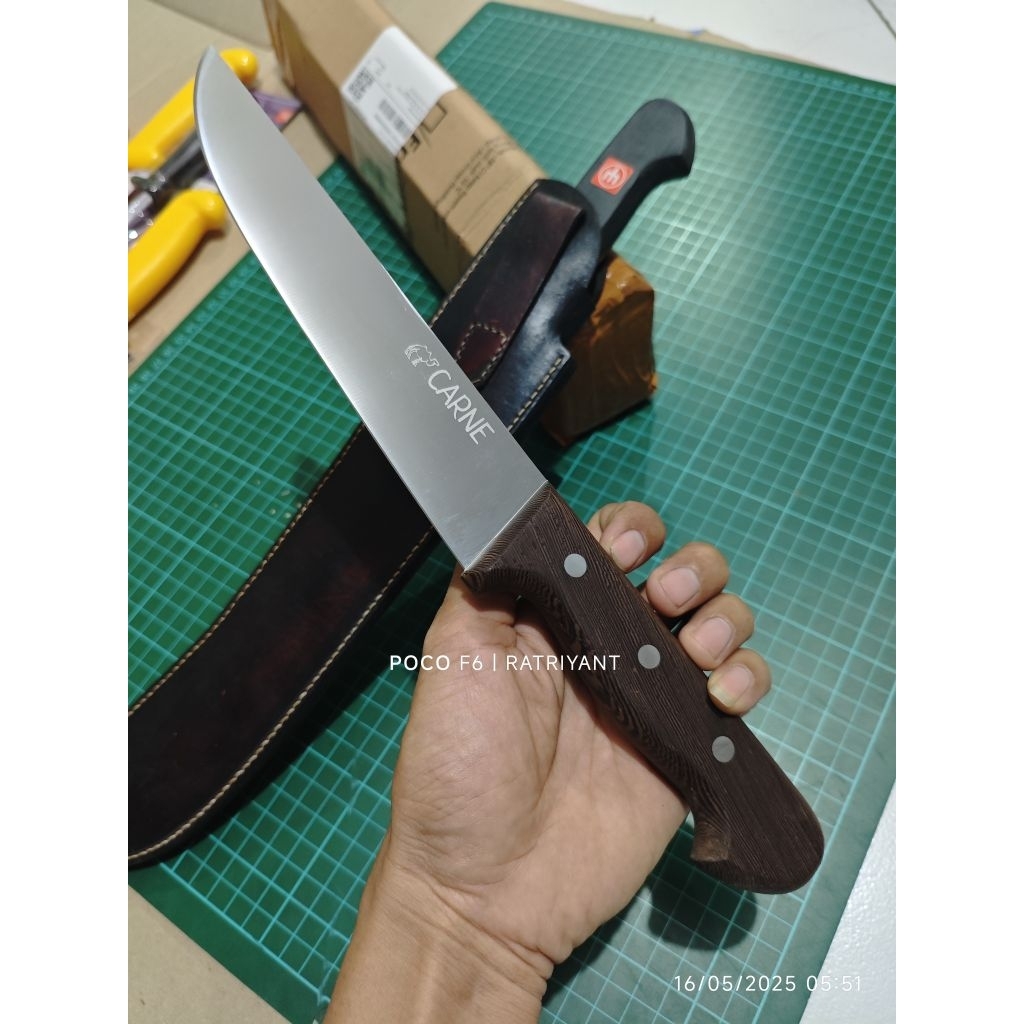 Jual Pisau Sembelih Butcher 7" dan Boning Carne 6" Ori (PILIH) | Shopee ...