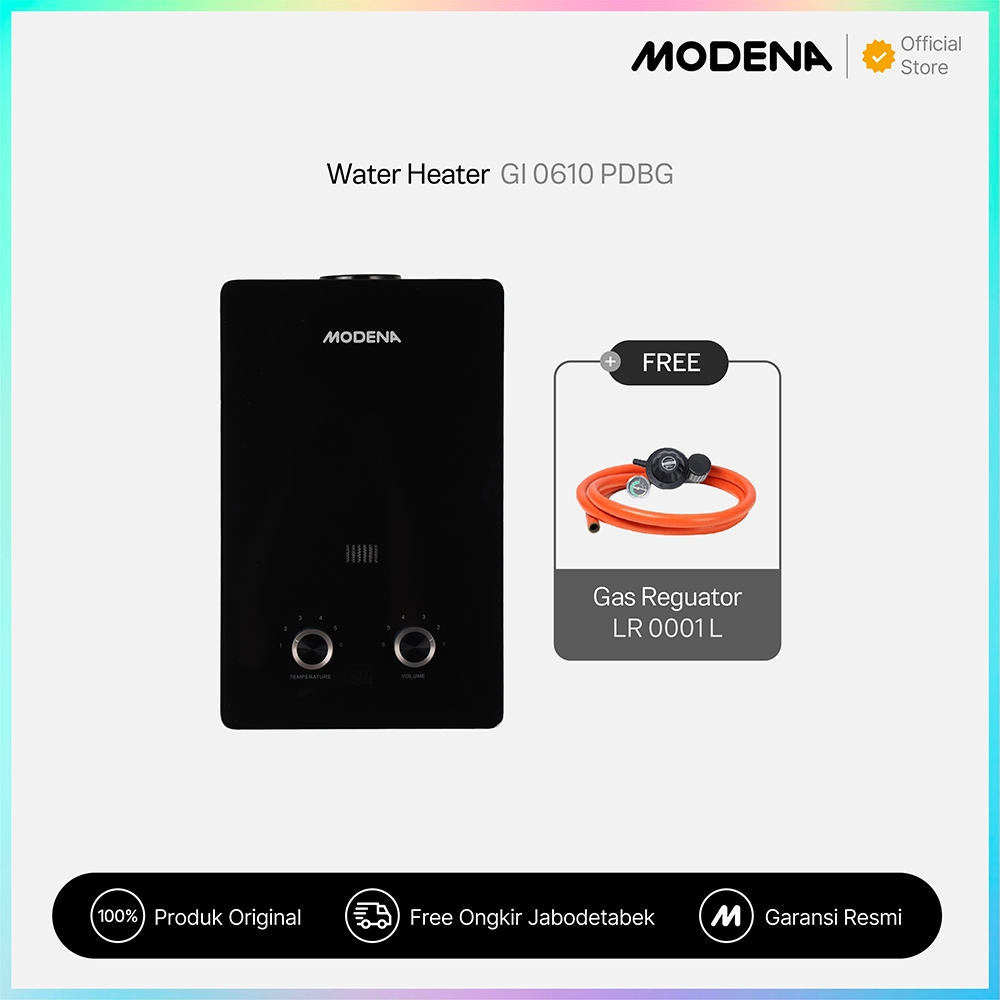 Jual MODENA GAS INSTANT WATER HEATER - GI 0610 PDBG | Shopee Indonesia