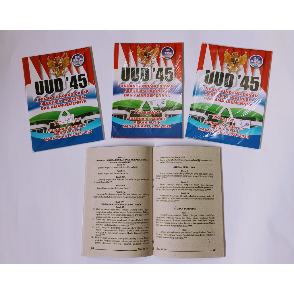 Jual Buku UUD '45 // di lengkapi susunan kabinet merah putih masa ...