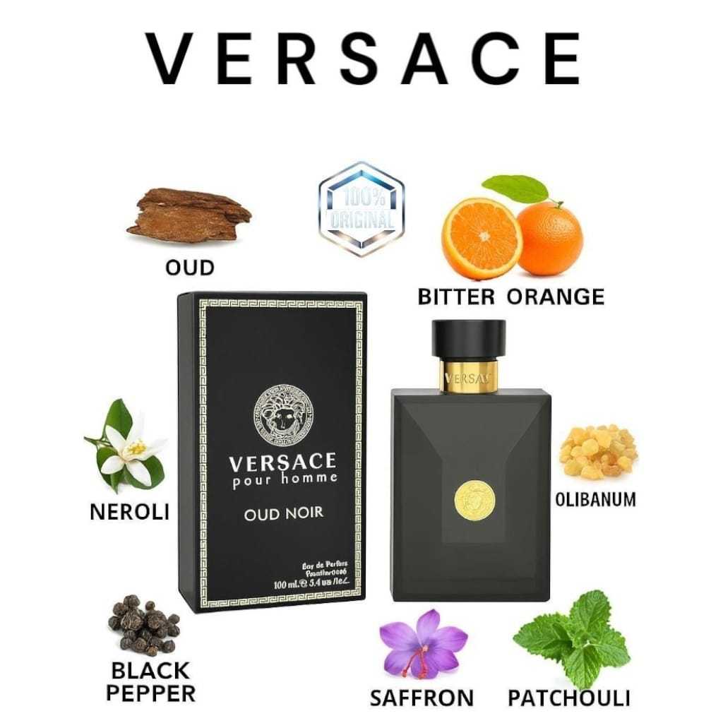 Jual [ ORIGINAL 100% ] parfum versace oud noir edp 100 ml (kemasan ...
