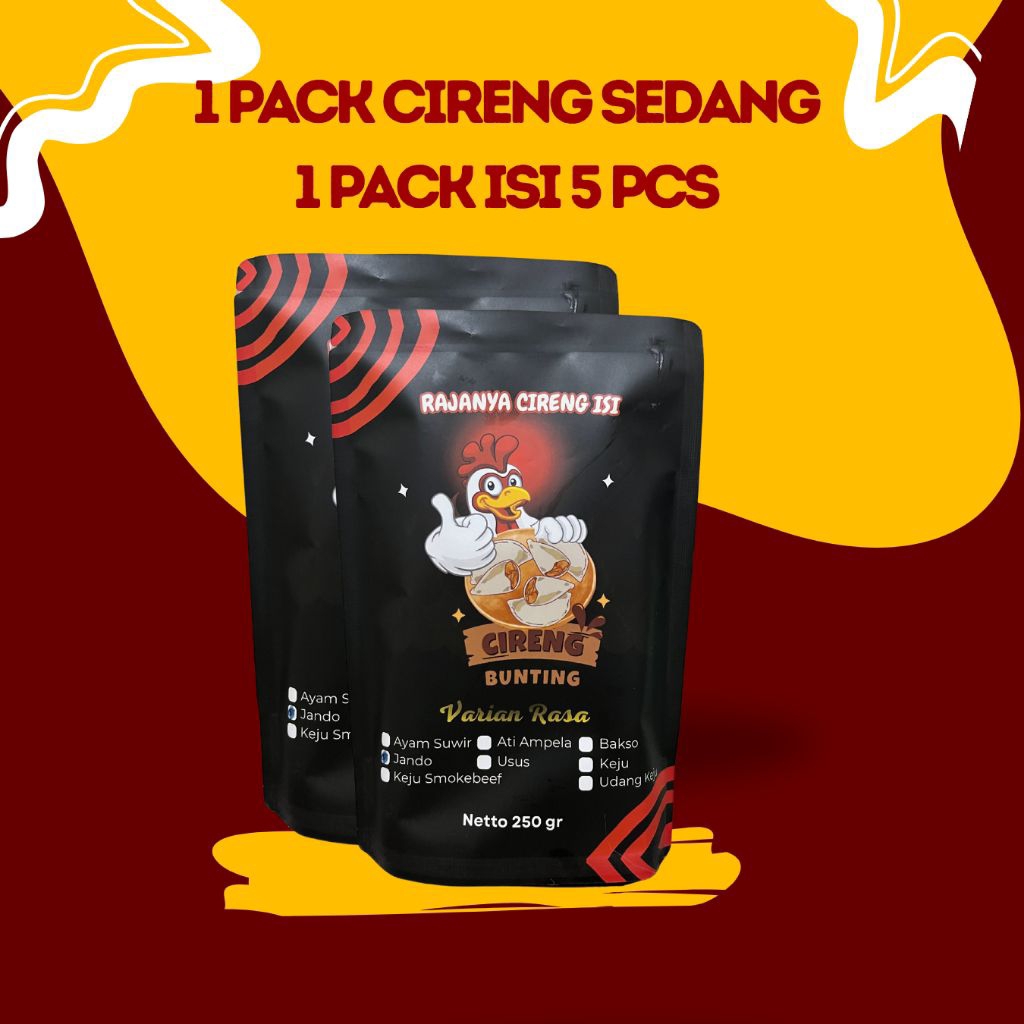 Jual CIRENG BUNTING ISI JANDO 1Pack/5Pcs | Shopee Indonesia