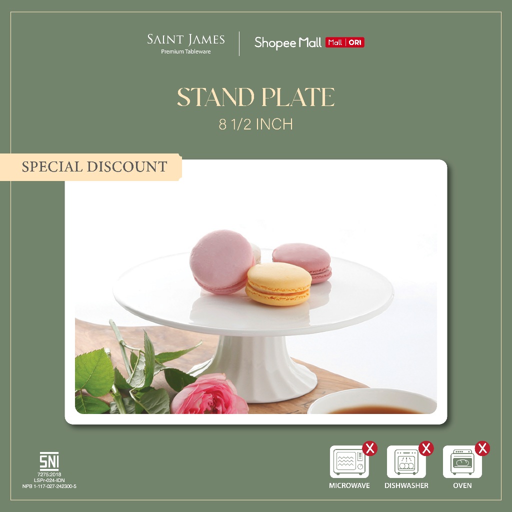 Jual Saint James Stand Plate (6 1/2 inch Stand Plate) | Shopee Indonesia