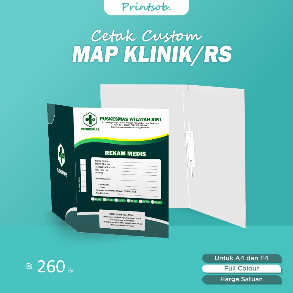 Jual Map rekam medis pasien cetak custom | Shopee Indonesia