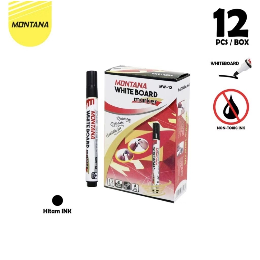 Jual MONTANA SPIDOL PAPAN TULIS - Whiteboard Marker Round Tip MW ...