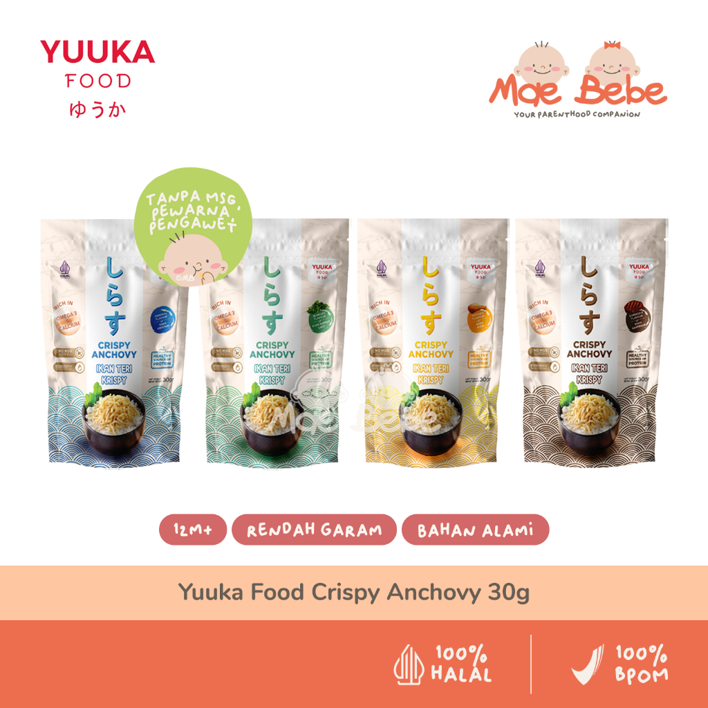 Jual Yuuka Food Crispy Anchovy Topping MPASI Anak 12m+ Ikan Teri Krispi ...