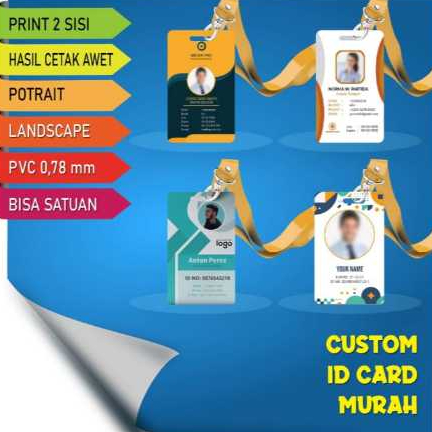 Jual Cetak id card custom / ID member /cetak id pegawai /cetak id kartu pelajar bahan pvc tebal ...