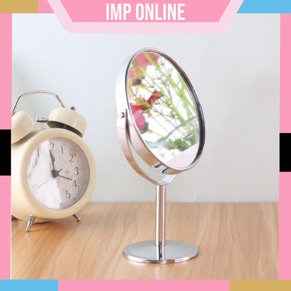 Jual IMP- Kaca Cermin Makeup Meja Standing Mirror Cermin 2 Sisi Kaca ...