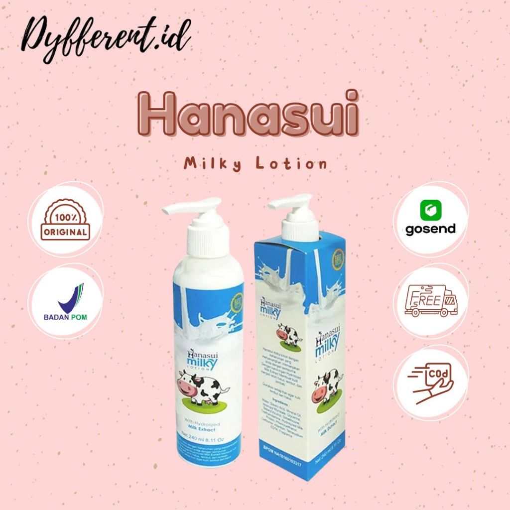 Jual Hanasui Milky Hand and Body Lotion 240ml | Shopee Indonesia