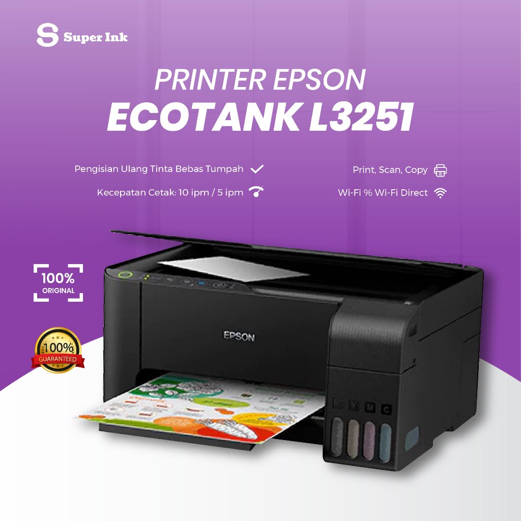 Jual Printer EPSON L3251 InkTank Multifungsi Print Scan Copy Wireless ...