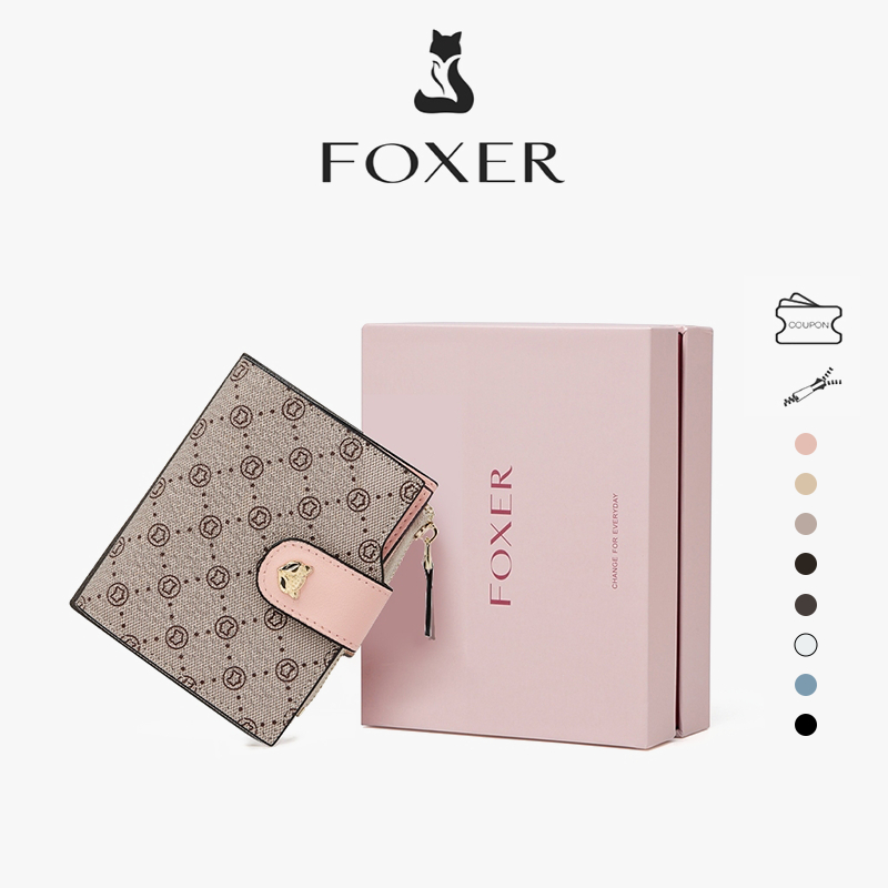 Jual FOXER Dompet Pendek Motif Fashion Tempat Kartu Kredit Dompet Koin Lipat Dompet Wanita ...