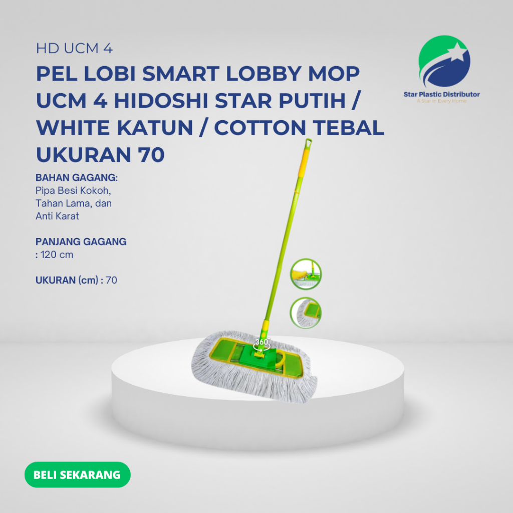 Jual Pel Lobby Smart Lobby Mop UCM 4 HD White Ukuran 70 Putih | Shopee ...