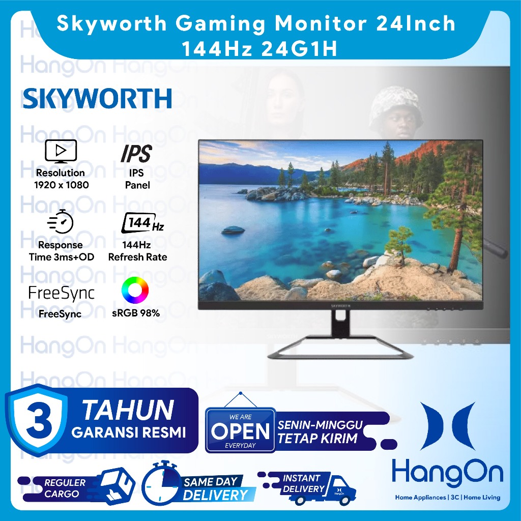 Jual Skyworth 24G1H Gaming Monitor 24Inch 144Hz IPS Panel With FreeSync ...
