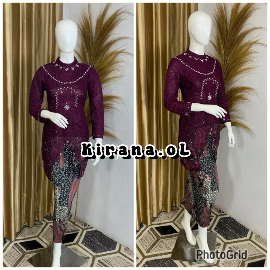 Jual KIRANA OL - KEBAYA PAYET MODERN - TUNIK BROKAT BUSUI MODERN ...