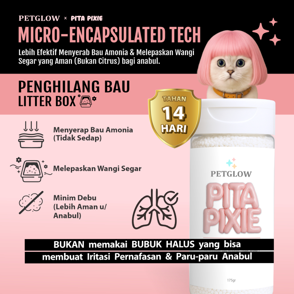 Jual ODOR PRO Bye Bye Bau Pesing Tanpa Bye Bye Paru Paru by Petglow x Pita Pixie Penghilang Bau ...