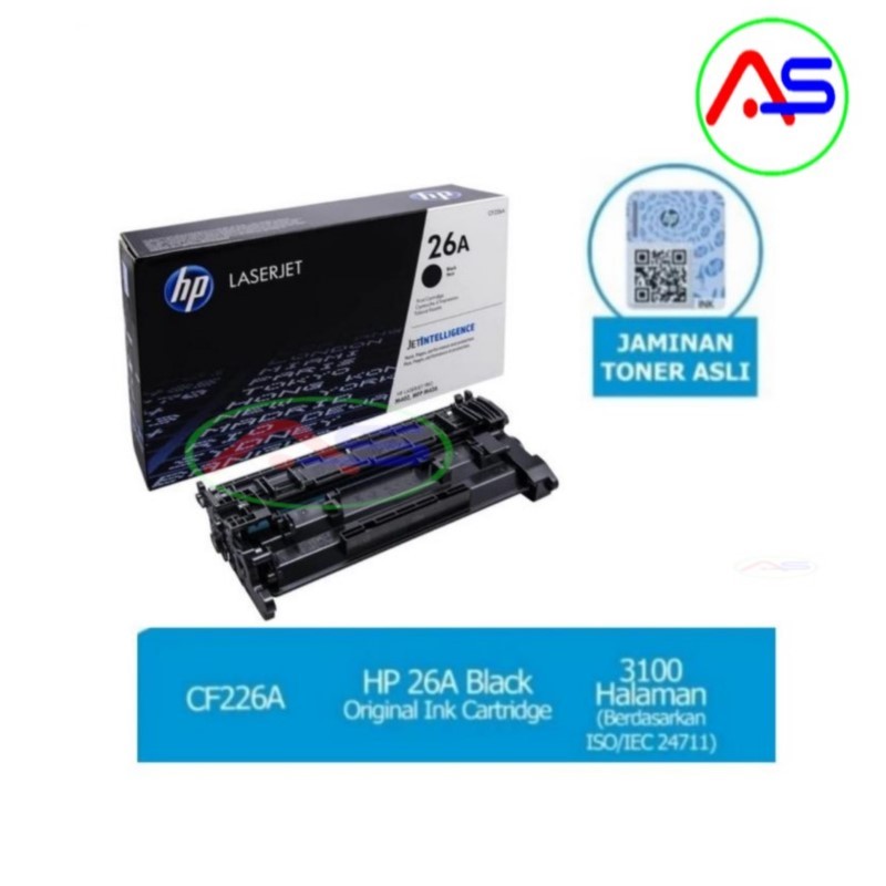 Jual HP 26A Black Original LaserJet Toner / Tinta Cartridge | Shopee ...