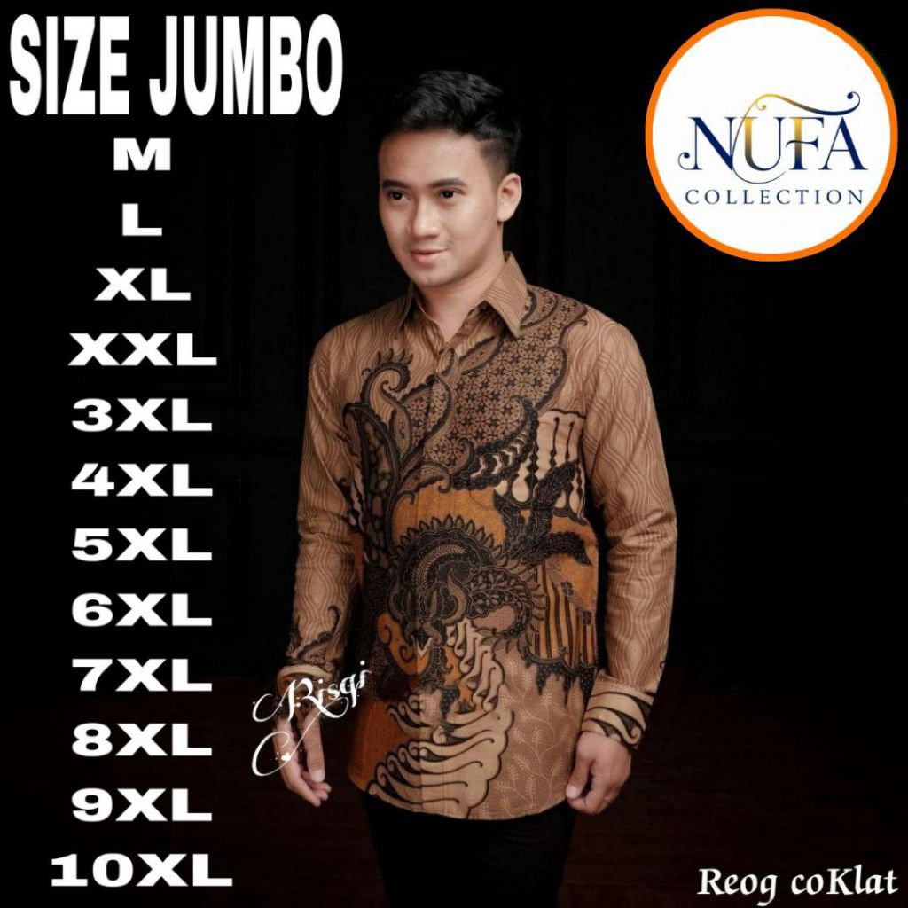 Jual Kemeja Batik Pria Lengan Panjang Big Size Jumbo M.L.XL.XXL.3XL.4XL.5XL.6XL.7XL.8XL.9XL.10XL ...