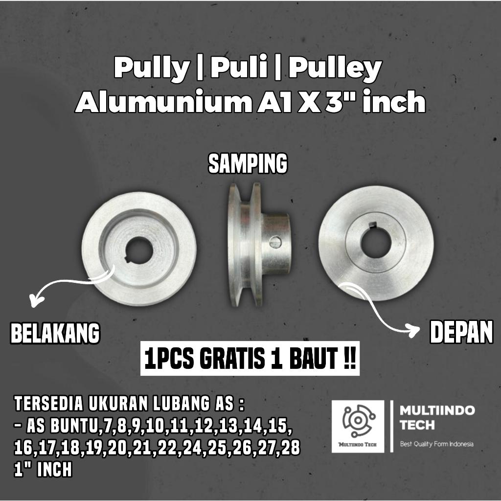Jual Pully | Puli | Pulley ( A1 3" INCH ) Tersedia Semua Ukuran Lubang ...