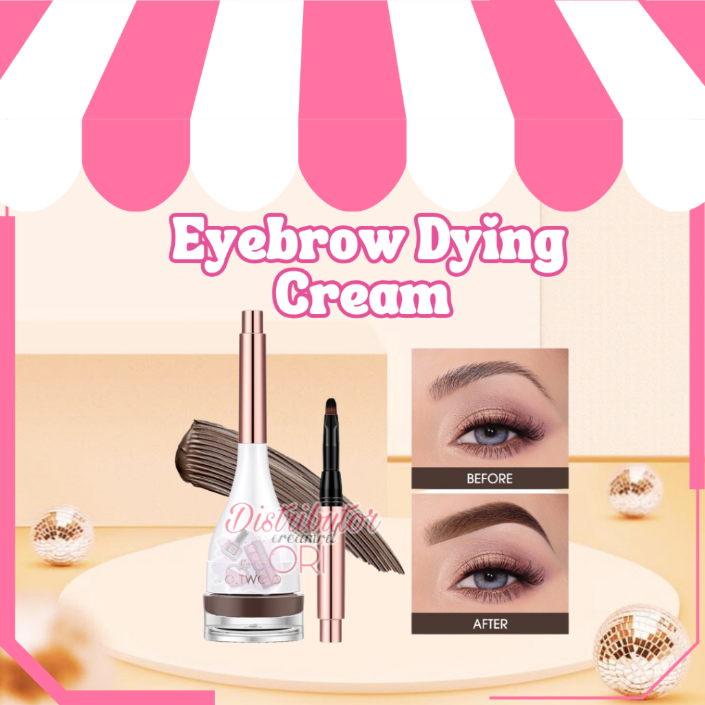 Jual O.TWO.O Eyebrow Dying Cream Natural Shaping waterproof and not ...