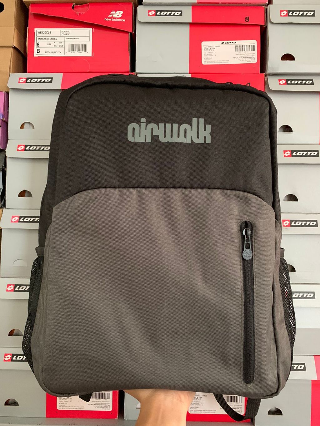 Jual Airwalk Carvo Backpack Grey/Black AIWXBP24072G Tas Ransel Original ...