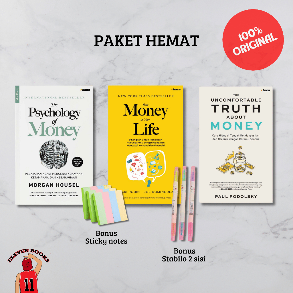 Jual Eleven Books Paket Buku The Psychology of Money, The Uncomfortable ...