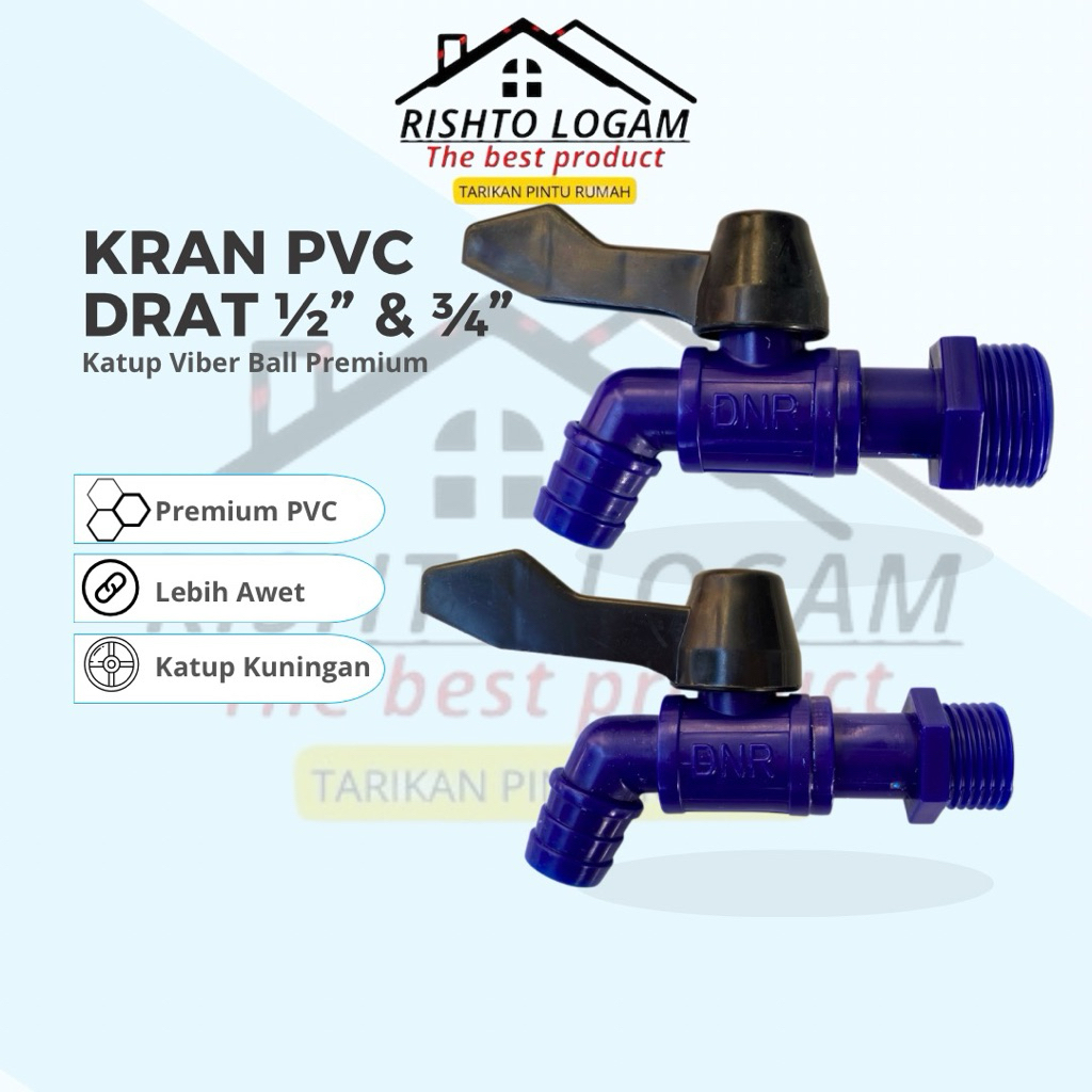 Jual Kran Air Pvc DNR Model Amico 1/2 Dan 3/4 inch | Shopee Indonesia