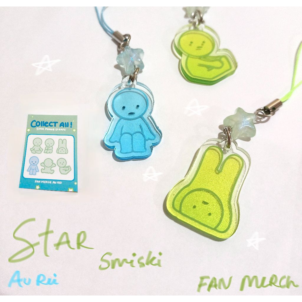 Jual new pin & smiski sticker big & blind bag glitter star | cute phone ...