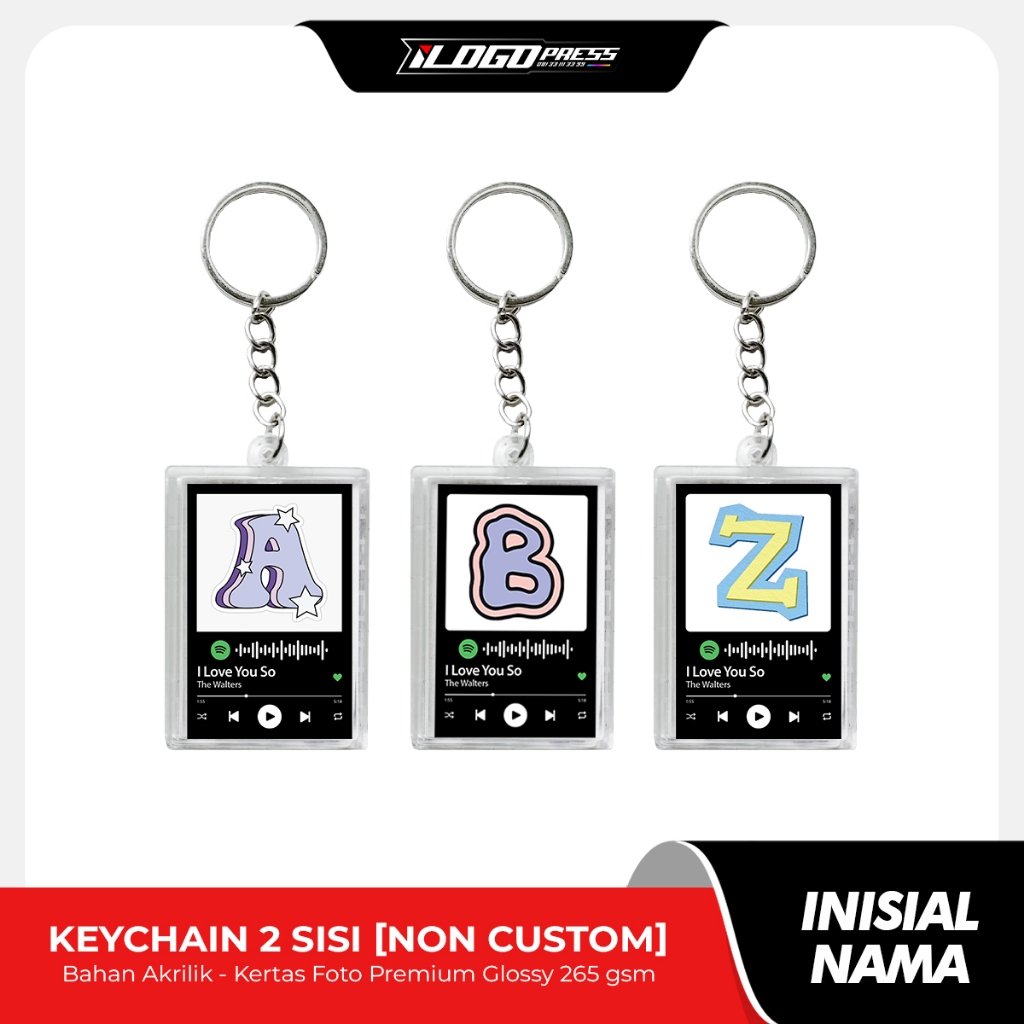 Jual [ NON CUSTOM ] Gantungan Kunci Bahan Akrilik Keychain Ganci ...