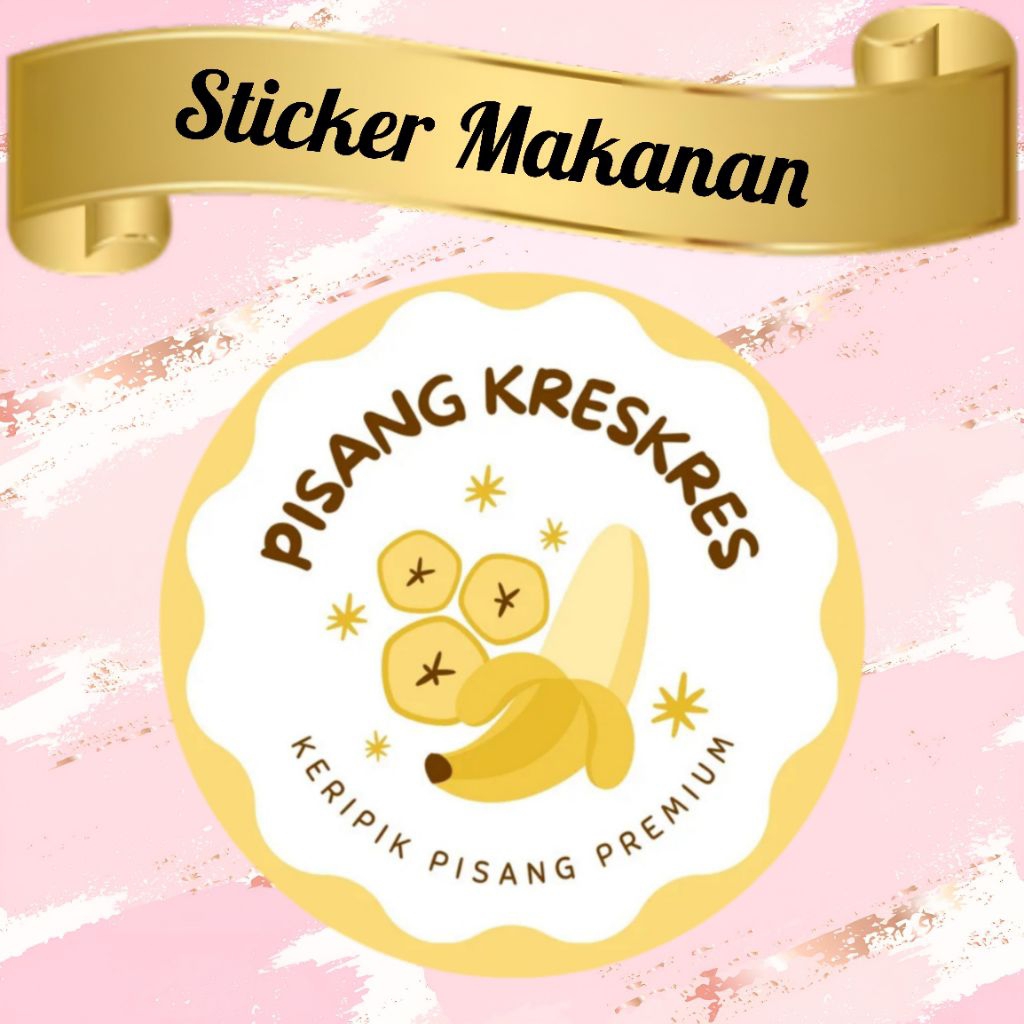 Jual (MINIMAL ORDER 100 PCS) STICKER MAKANAN SNACK CEMILAN PASTRY KUE ...