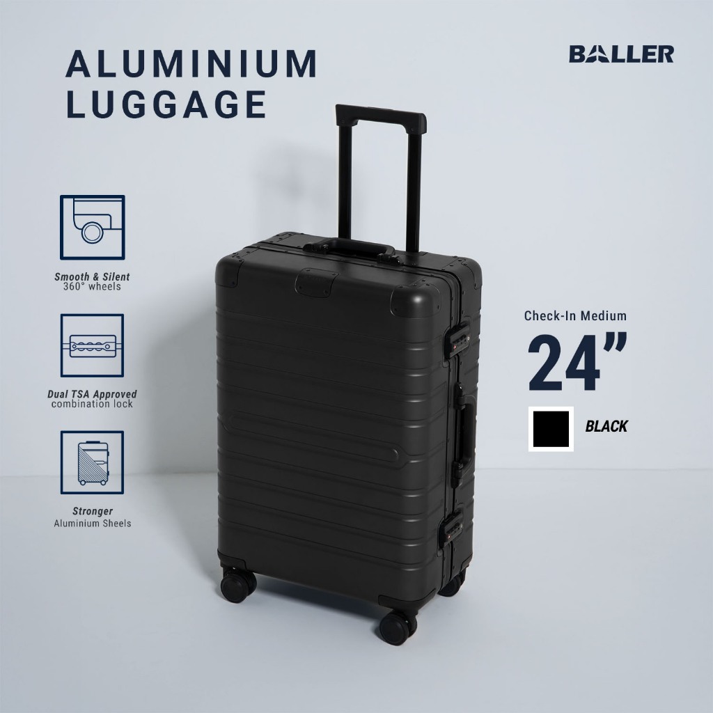Jual BALLER Koper Aluminium Check In Medium 24 inch - Koper Bagasi ...