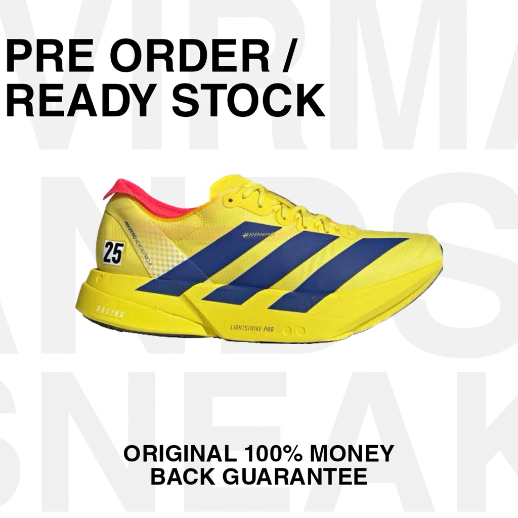Jual Adidas Adizero Adios Pro 4 Yellow Blue Original 100% Sneakers ...