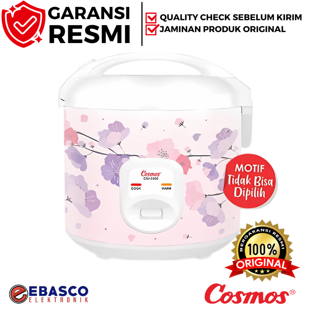 Jual COSMOS RICE COOKER CRJ 3305 Kapasitas 1,8 Liter Panci Anti Lengket ...