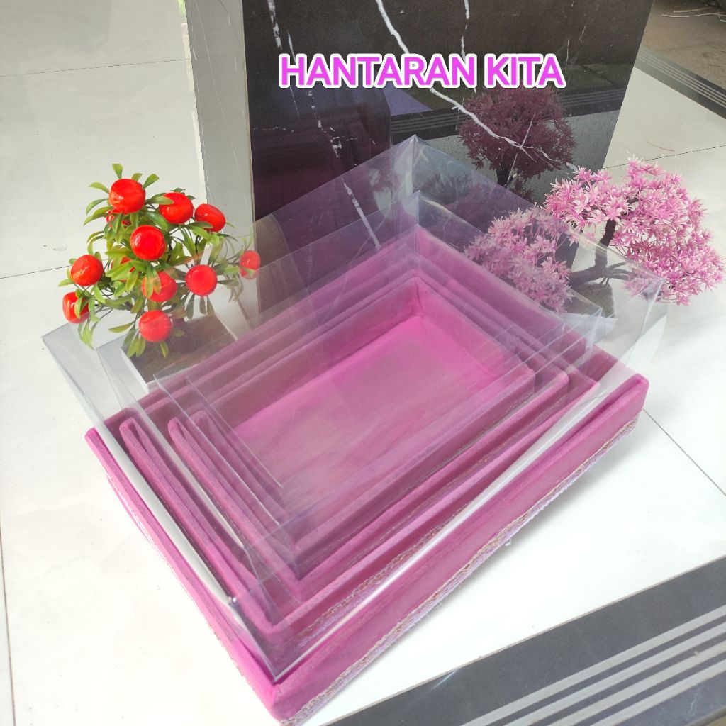 Jual Set Box Hantaran 4 in 1 – Spunbond + Mika Polos | Minimalis & Siap ...