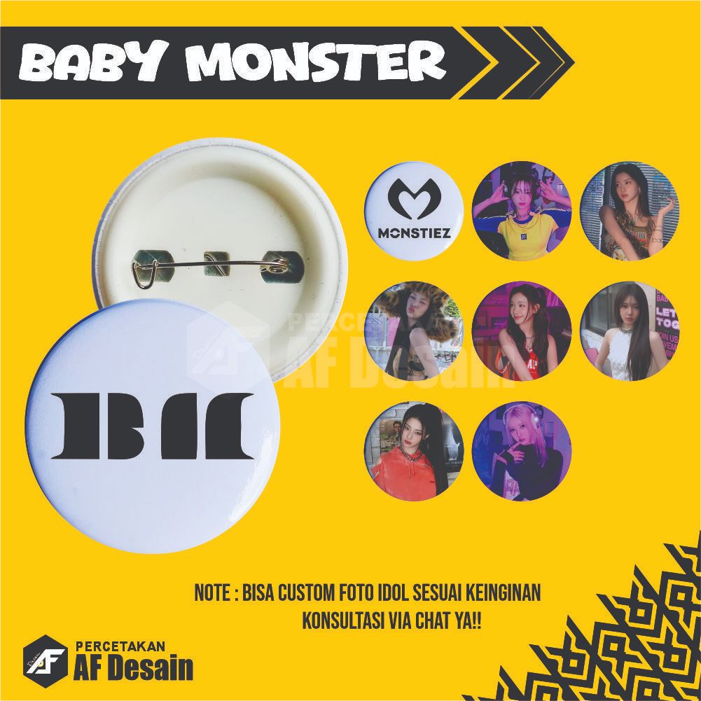 Jual PIN BABY MONSTER/PIN K-POP IDOL BABY MONSTER MURAH (AHYEON,ASA ...